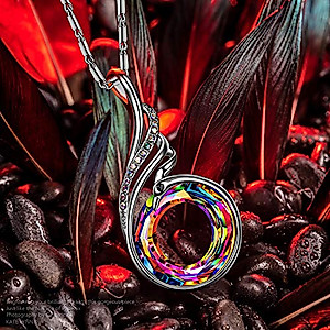 Kate Lynn Phoenix Necklace for Women Jewelry for Women Crystal Pendant Necklace Birthday Gifts for Women Unique Necklaces for Ladies Friends