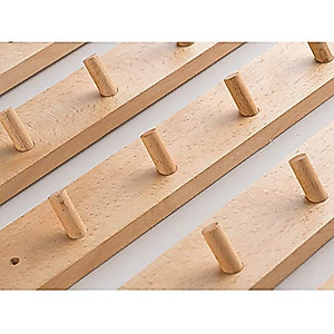 luckxuan Wall Hooks Coat Hooks Wall Mounted Coat Rack Wood European Style Hanger Heavy Duty Wall-Mounted Rack and Coat Hook Doorway Wall Coat Hook Heavy Duty Coat Hook (Size : A-7hooks)