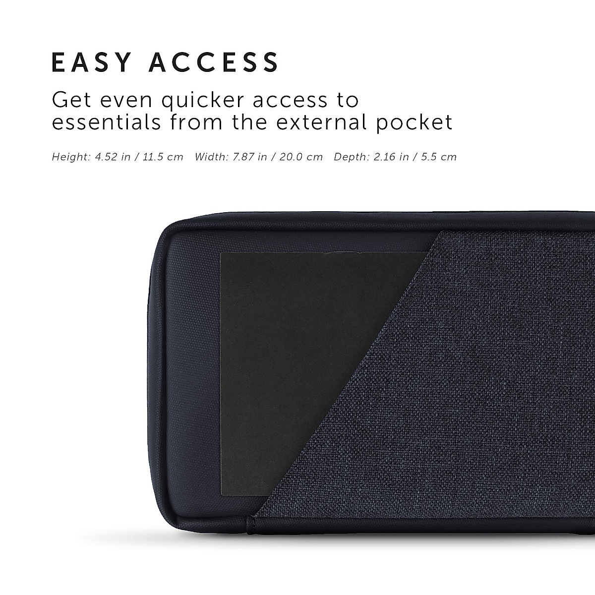 Native Union Stow Organizer – Premium Travel Tech Kit Crafted with Durable Canvas – Keep Essentials Organized with Flexible Storage & Quick-Access Pocket for Cables, Chargers, SIM Card & More (Indigo)