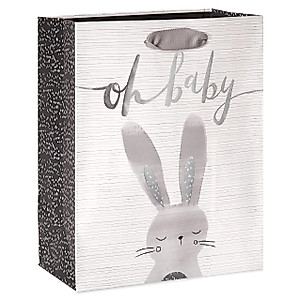 Papyrus 13" Large Gift Bag (Rabbit) for Baby Showers, New Baby, Baptisms, Christenings and All Baby Occasions (1 Bag)