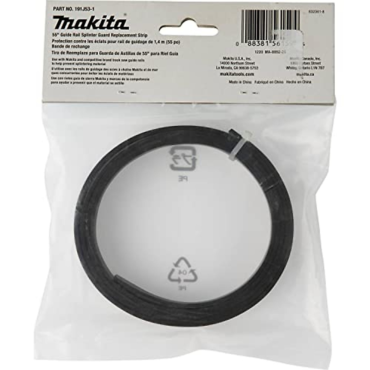 Makita 191J53-1 55" Guide Rail Splinter Guard Replacement Strip