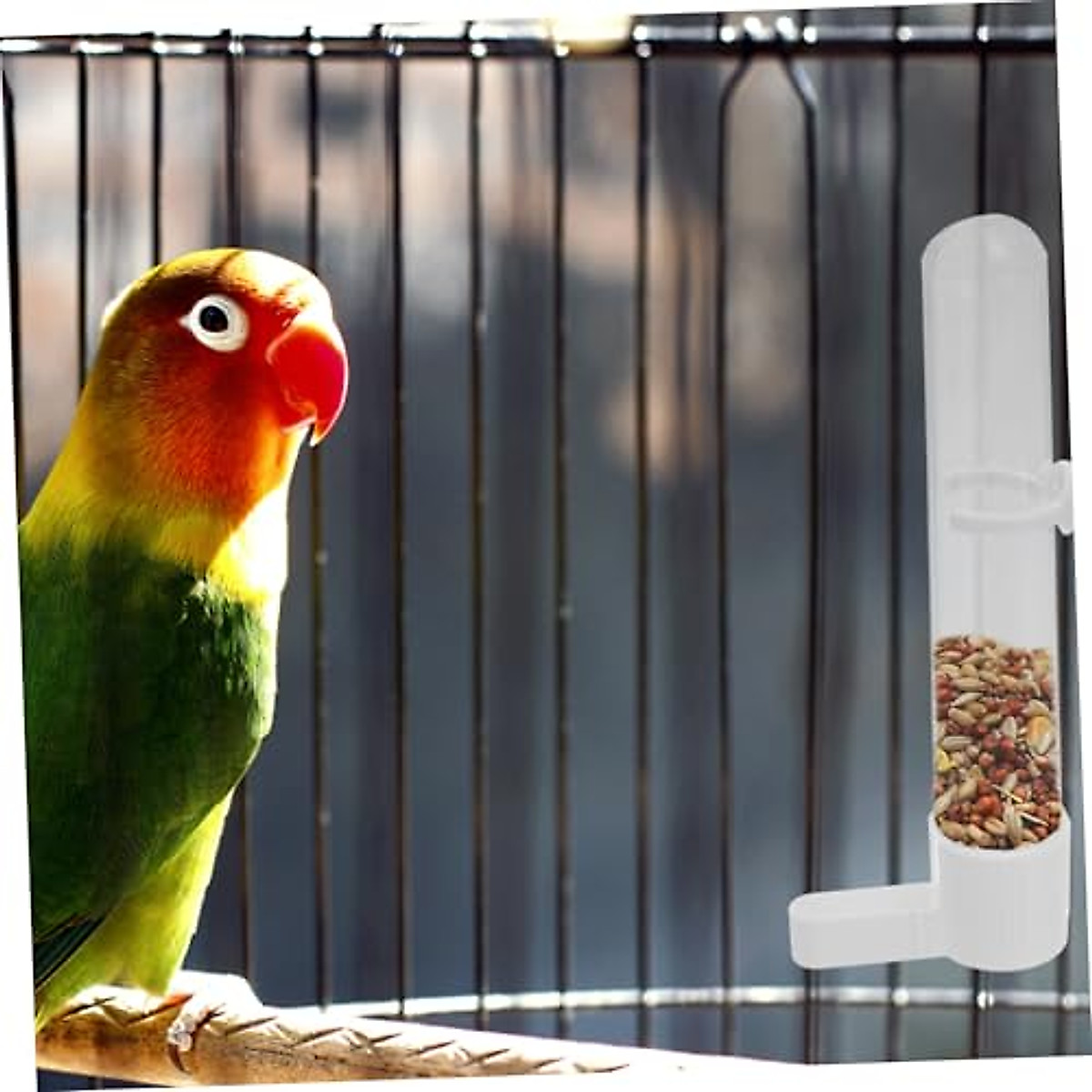BESPORTBLE Bird Parrot Feeding Cup Bird Feeder for Outside Waterer Feeding Cup Water Dispenser for Birds Portable Feeder Cup Water Feeder Drinking Water Machine Dispenser Bird Supplies White