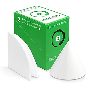 Qualitative Filter Paper 24 cm Quadrant Folded Filter Paper, Qualitative Grade 2 - ZENPORE Slow Flow 240 mm (50 Discs)