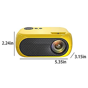 LED Portable Mini Projector Household HD 1080P Projector U Disk Plug-in Card, Home HD Projector for Office, Perfect for Gift