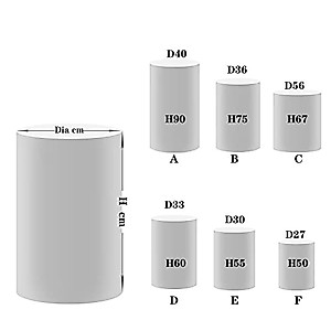 ittsmnt Blue Cylinder Plinth Covers for Parties Decorations Solid Dark Blue Forest Castle Pedestal Covers for Baby Shower Princess Birthday Party Cake Tablecloth Decor Banner