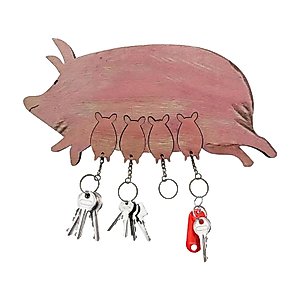 Generic Key Holder, Wooden Animal Key Holder, Wall Mount Key Holder, Hangable Organizer Decorative Rack for Front Door Entryway Cabinet, 32x27cm, UST02553ZYVQ41KZ3B7