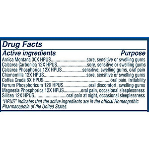 Kids Nighttime Oral Pain Relief Tablets by Hyland's 4Kids, Natural Relief of Toothache, Swelling Gums, and Oral Discomfort, 125 Count