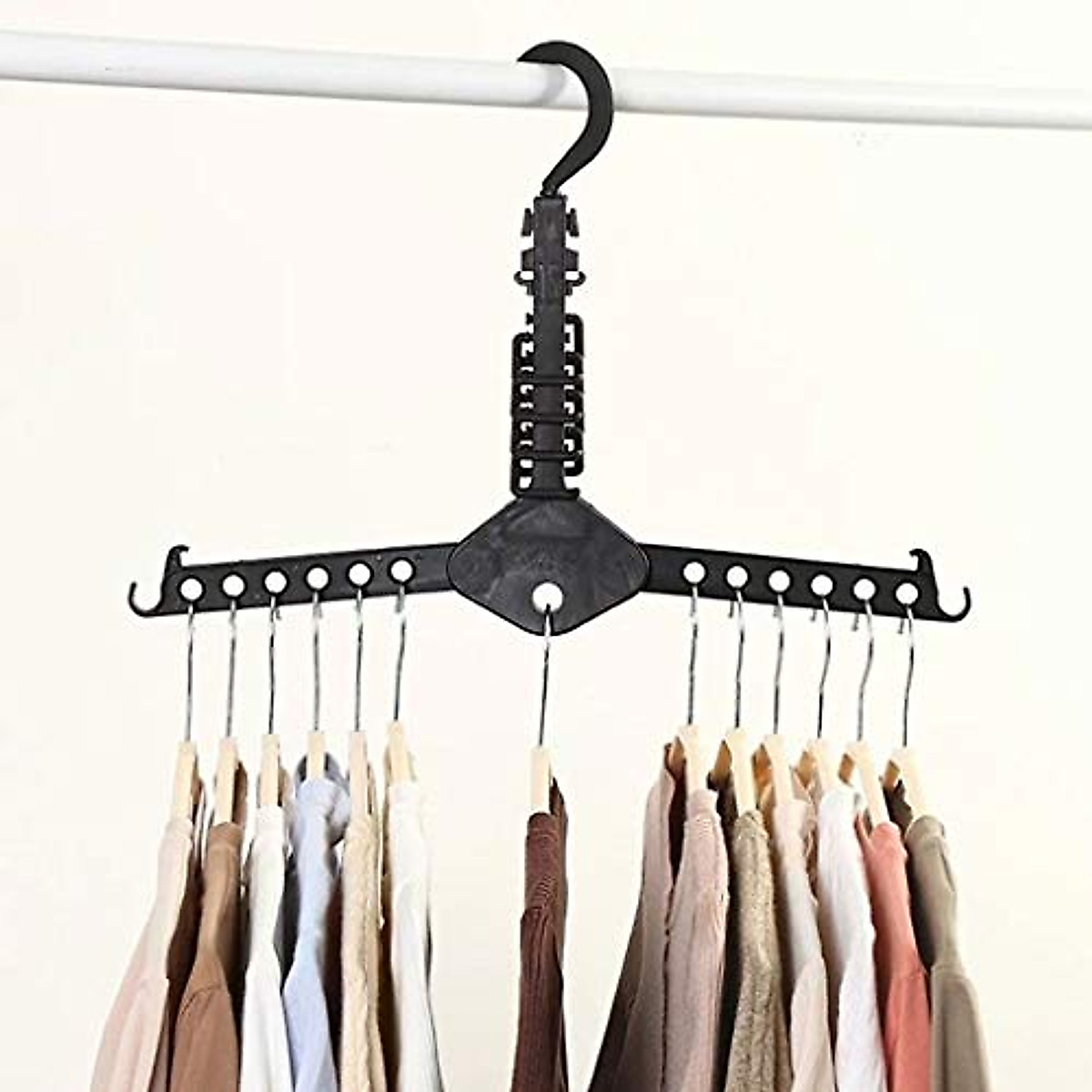 Clothes Hangers/Coat Hangers 3 Pack Home Multi-Function Hanger Wardrobe Folding Storage Hanger Plastic Multi-Layer Telescopic Hanger Save Space Hangers