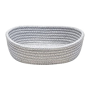 MagiDeal Modern Woven Storage Basket, Storage Bins Box Container Desktop Organizer for Dog Toy Clothes Cosmetics Home Bedroom, Gray