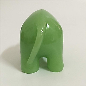 Seyee-bro Glowing Man-Made Jade Stone Ornament Craft Elephant Statue Sculpture Animals Figurines for Home Office Decoration Garden Statues