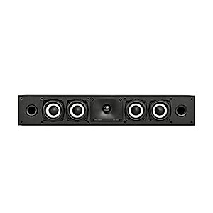 Polk Monitor XT35 Slim Center Channel Speaker - Hi-Res Audio Certified, Dolby Atmos & DTS:X Compatible, 1" Terylene Tweeter & Four 3" Dynamically Balanced Woofer, Wall-Mountable, Midnight Black