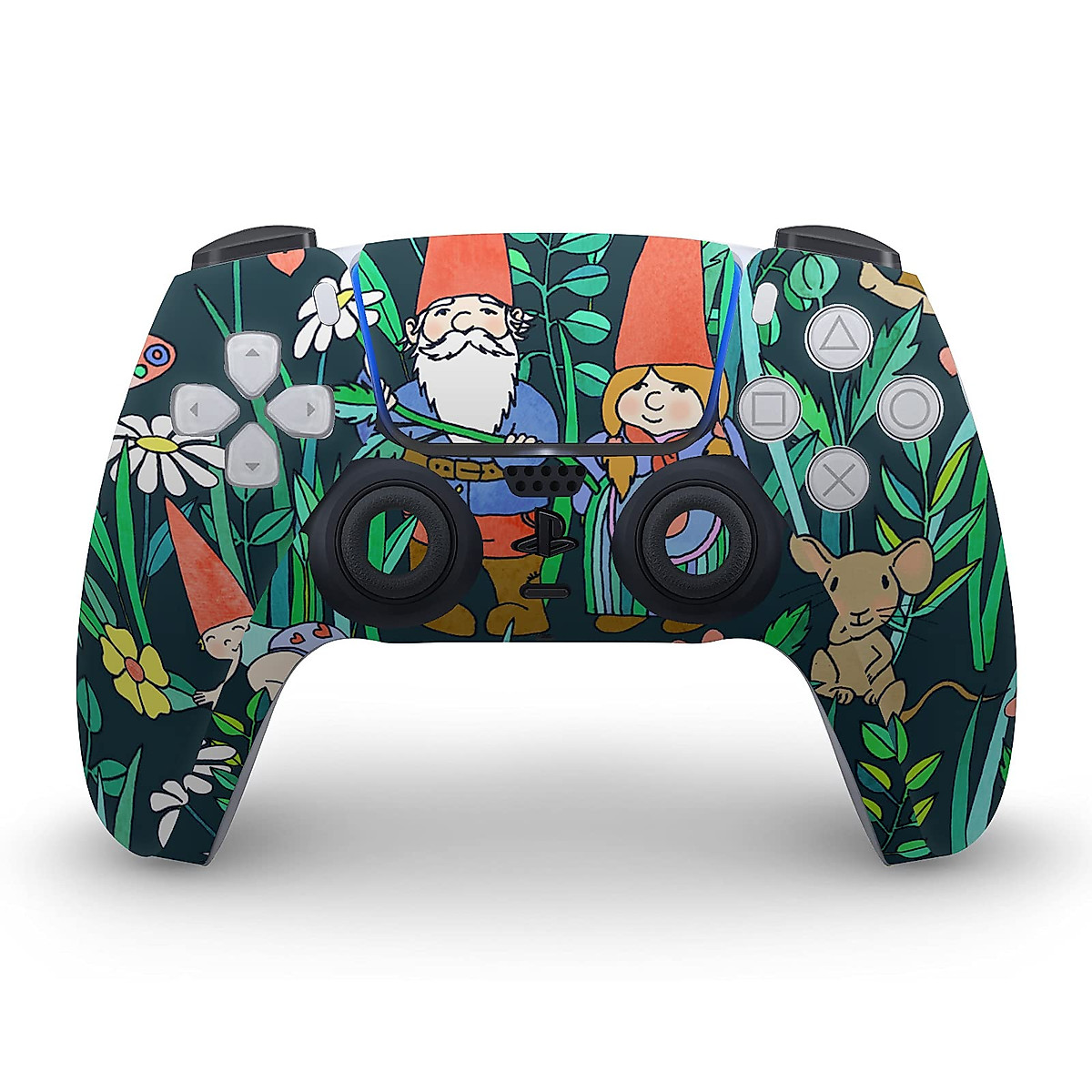 Gnome Family Love Art Mix Vinyl Faceplate Sticker Gaming Skin Case Cover Compatible with Sony Playstation 5 PS5 Digital Edition Console and DualSense Controller