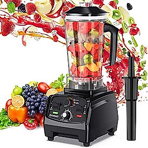 GEMAT Professional Countertop Blender with 1400-Watt Base, Smoothie Blender ,Built-in Timer ,High Power Blender 2L Cups for Frozen Drinks ,Shakes and Smoothies