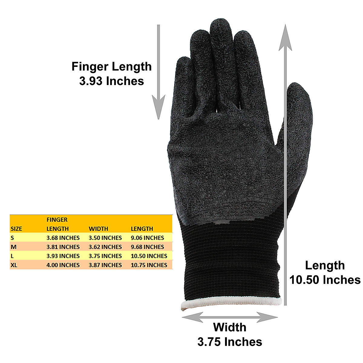 Diesel Protection Pro-Tekk Latex Foam Grip Coated Work Gloves (12 Pairs of Gloves, Size Large)