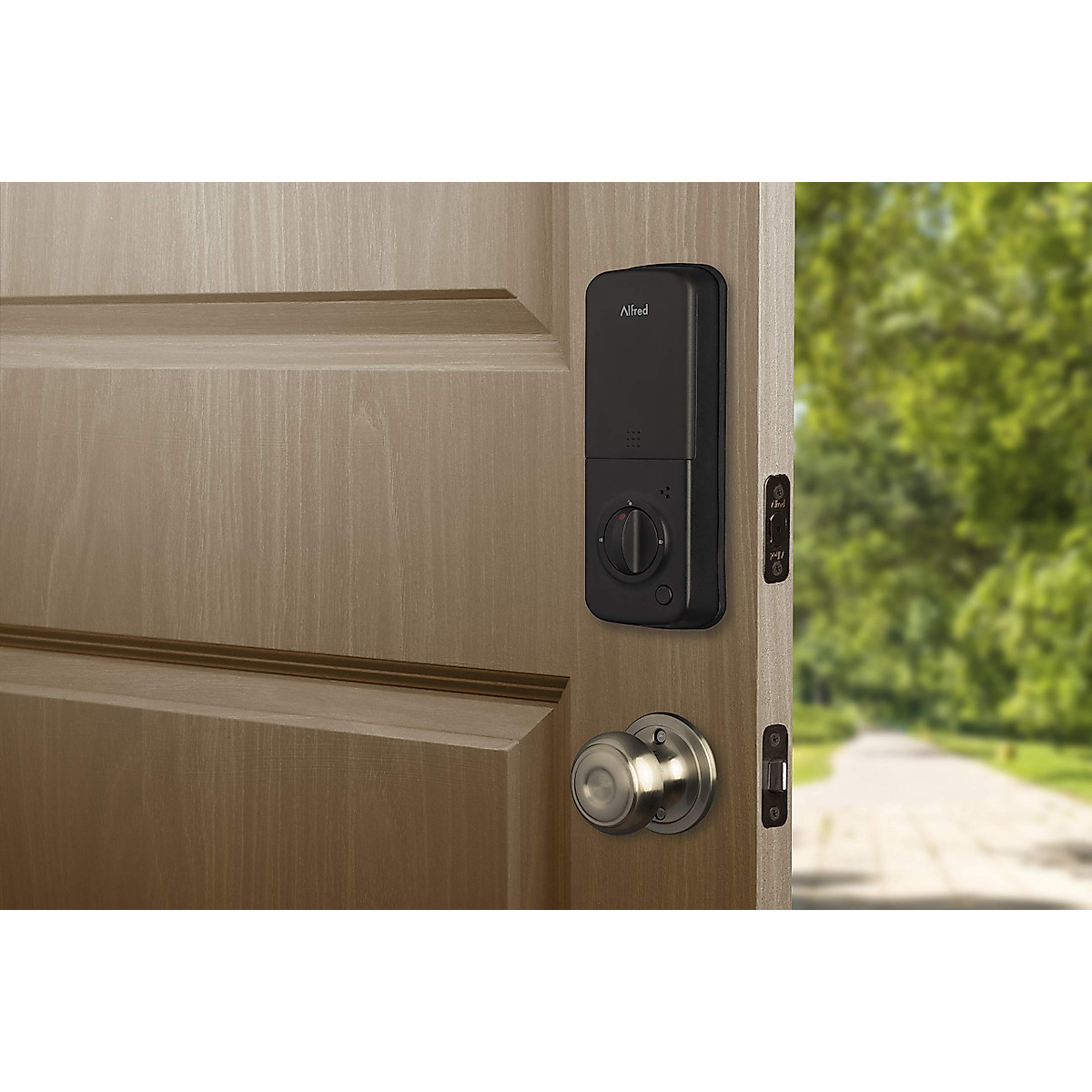 Alfred DB2-B Smart Door Lock Deadbolt Touchscreen Keypad, Pin Code + Key Entry + Bluetooth, Up to 20 Pin Codes (Black)