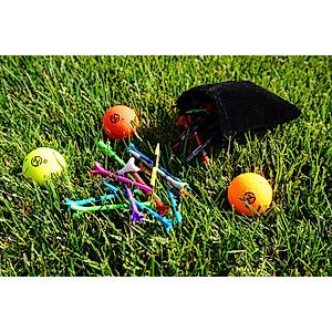 Zero Friction Power Variety Golf Tee Pack, 50 Tee Set, White/Blue/Lime, ZU10003