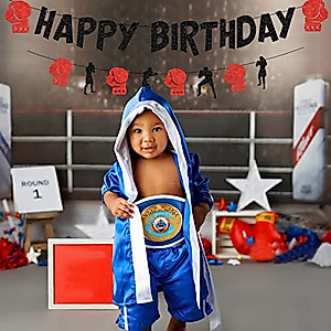 Boxing Birthday Party Decorations Banner Garland Wrestling Party Supplies Boxing Match Fight Sports Theme Boxer Birthday Party Decorations