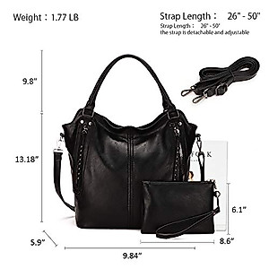 KL928 Purses and Handbags for Women Shoulder Bag, Z-Black