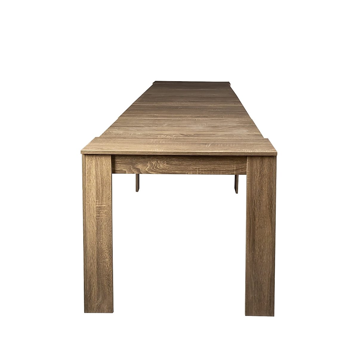 Pvillez Extendable Dining Table, 118.5" Modern Rectangular Extendable Table, Wooden Kitchen Table Dining Room Table, Long Desk Table Large Console Table Office Table for 6 8 10 12 People (White Oak)