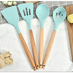 Classic Green Silicone Kitchen Utensils Set Heat Resistant Nonstick Baking Cooking Tools 2/3/4/5/6/7/8/9 PCS Kitchenware Accessories