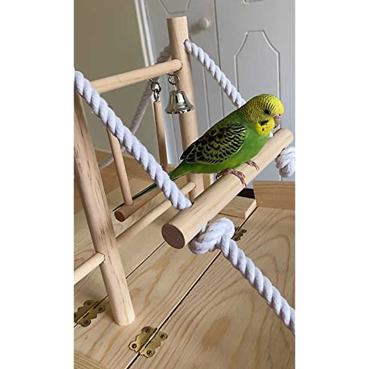PENN-PLAX Bird Life Foldable Playpen – Perfect for Parakeets, Lovebirds, Cockatiels, and Conures – Great Storage Solution – Extra-Extra Large Size (Natural Brown)