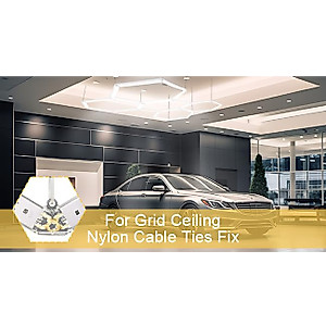 Brivulgent Larger Hexagon Led Lights for Garage Plug in 14 Grid Car Detailing 14 Hex Kit W Border Ceiling Hanging Barber Shop Electric Honeycomb Lighting (25 Pack Kit (8’ x 5.5’))