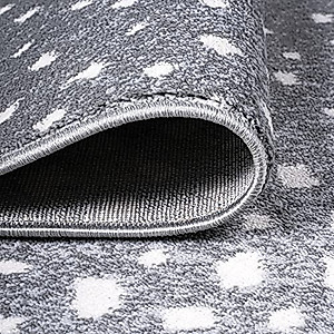 JONATHAN Y SAF100C-8 Antelope Modern Animal Indoor Area-Rug Casual Contemporary Striped Easy-Cleaning Bedroom Kitchen Living Room Non Shedding, 8 X 10, Gray/Cream