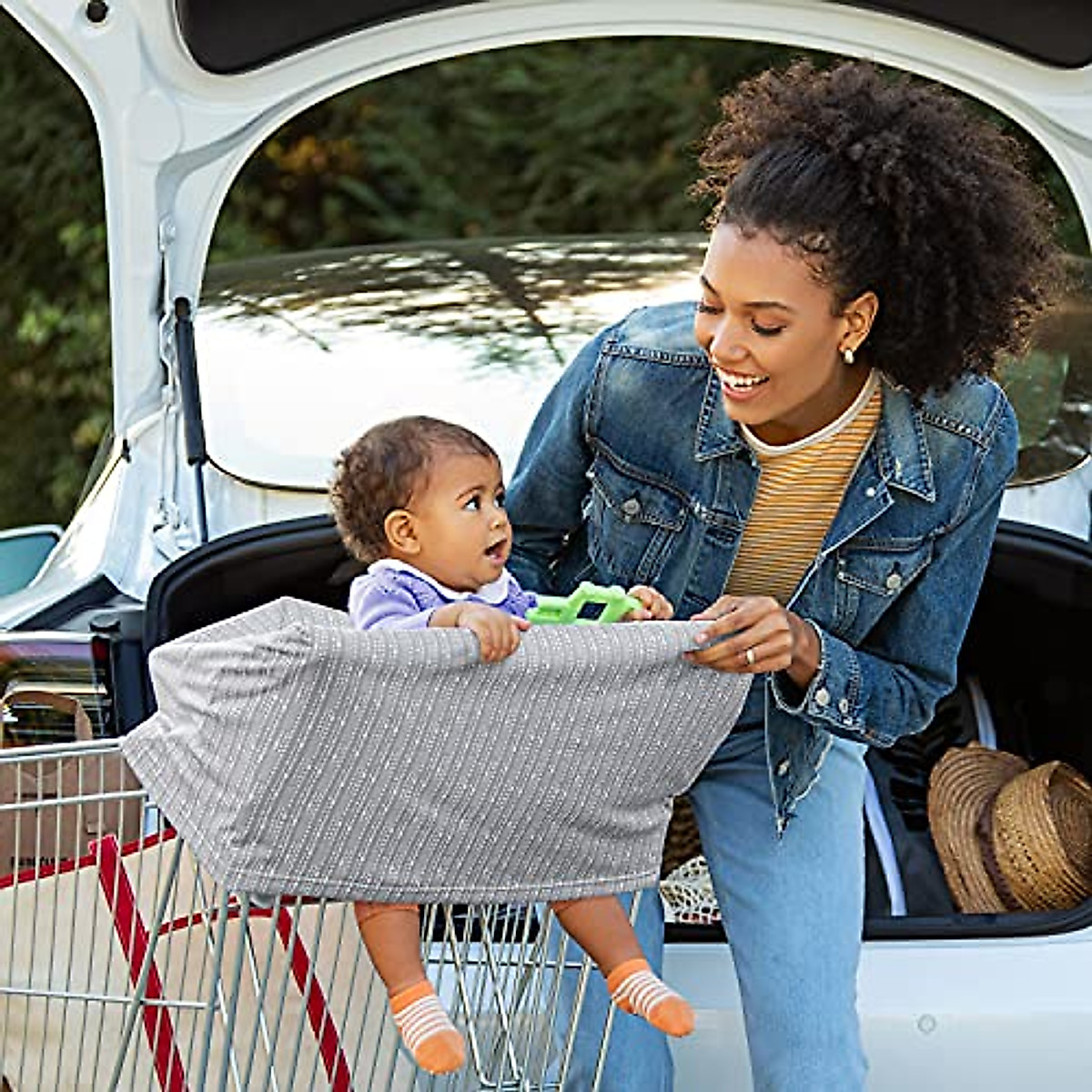 Munchkin Brica XtraGuard 5-in-1 Car Seat Cover and Nursing Cover, Grey