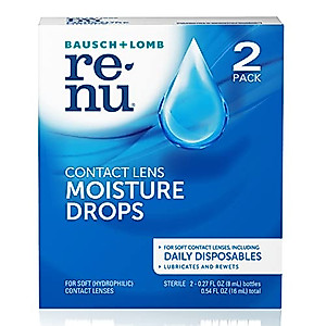 Bausch + Lomb ReNu MultiPlus Lubricating & Rewetting Drops, 0.27 Ounce Bottle Twinpack (Packaging May Vary)