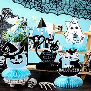 Weekgrat 12 Pcs Halloween Baby Shower Decorations Halloween Honeycomb Centerpieces a Baby Is Brewing Table Centerpieces for Halloween Gender Reveal Birthday Party Supplies