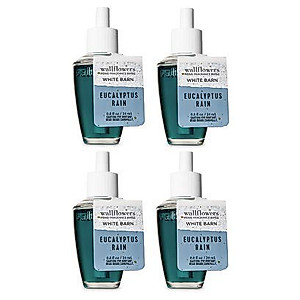Bath and Body Works 4 Pack Rose Water & Ivy Wallflowers Fragrance Refill. 0.8 fl oz.