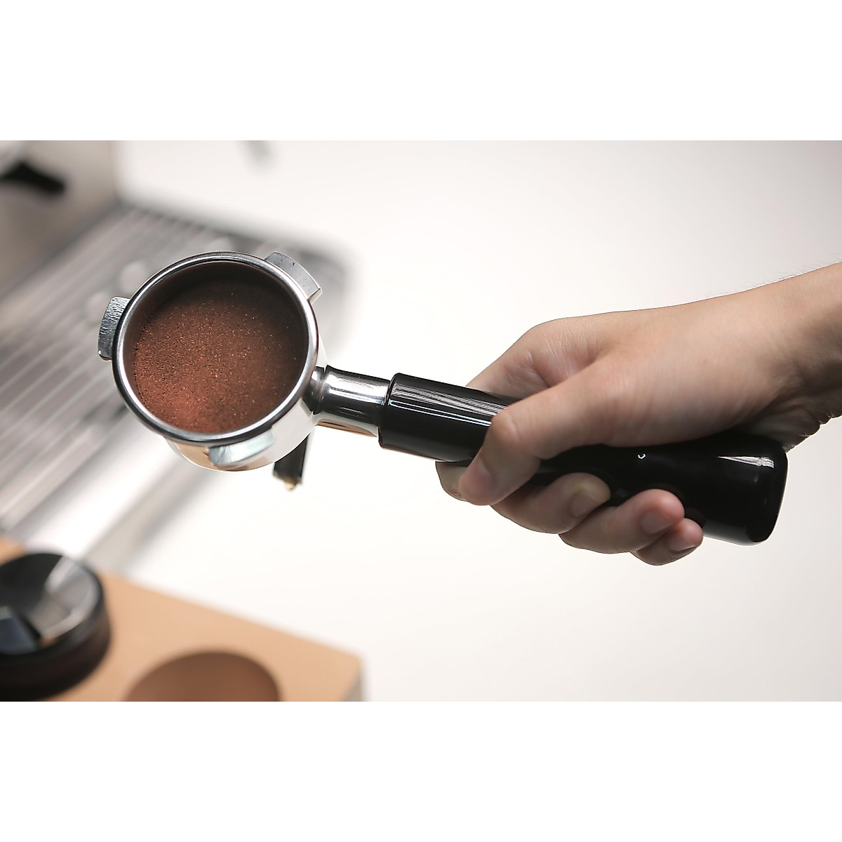 Espresso Portafilter 54mm Double Spouts - Compatible with Breville Bambino, Duo-Temp, Infuser, Barista Express, Barista Touch, Barista Pro, Sage Barista Machine - Stainless Steel with Filter Basket