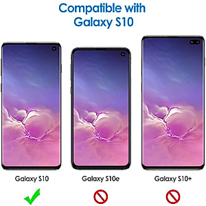 SURITCH Case for Galaxy S10,[Built-in Screen Protector] Cute Geometric Marble Full-Body Shockproof Rugged Cover for Samsung Galaxy S10 6.1 Inch [Compatible with Fingerprint Sensor] (Gold Marble)