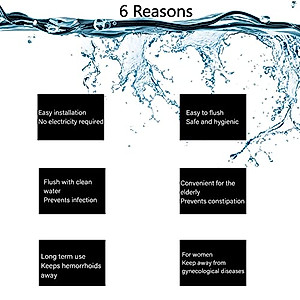 Bidet Attachment for Toilet, Adjustable Non electric Water Spray, Cold Water Purifier Attachment for Cleaning, Lightweight Bidet Attachment for Men, Women, Children and the Elderly (1/2)