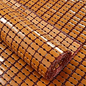 Insulation Mattress, Carbonised Mahjong Bamboo Mat, Summer Sleeping Mat for Single and Double Bed, Smooth Folding Cooler, Refreshing and Breathable Bedding,LxW-50x50cm/20x20in