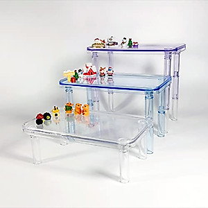 Weixiyang Hamster Platform, Plastic Platform with trinkets, Trinket Holder, Potting Rack, Hamster cage Accessories Guinea Pig Squirrel Gerbil and Other Small Pets (Transparent. - Little Animal)