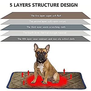 Non-Electric Pet Warming Pad, Pet Blanket Thermal Cat and Dog Warming Bed Mat for Cats Dogs and Kittens for Outdoor Indoor