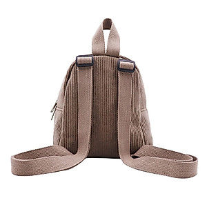 JASASCCEL Mini Backpack Corduroy Backpack Purse Casual Daypack for Women Travel Satchel Rucksack Cute Shoulder Bag