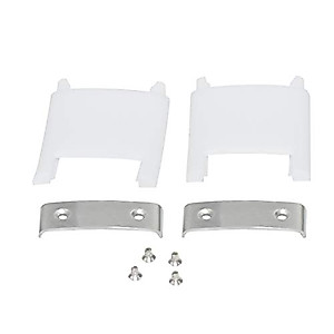 Learsoon Replacement Headband Bezel + Metal Tab Clip Screw Set Repair Part Compatible with Beats by Dr.dre Solo HD Wireless Headphones (White)