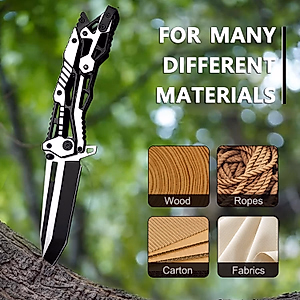 CIZPIROK 8.3 Inch Mechanical Style Folding Knife Cool Pocket Knife with Clip - Kinematic Pivot Action Tactical EDC Folding Knives for Outdoor Survival, Camping, Hiking, Hunting, Gifts for Men, Dad