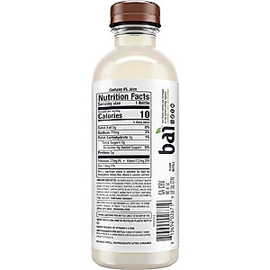 Bai Antioxidant Infused Water Beverage, Molokai Coconut, with Vitamin C and No Artificial Sweeteners, 18 Fluid Ounce Bottle, 12 Pack