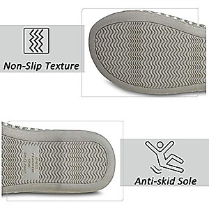 DL Women's Memory Foam Open Toe Slide Slippers with Cute Bow and Cozy Terry Lining, Slip-on House Shoes Spa Mules Sandals with Indoor Outdoor Rubber Sole, Gray, 9-10