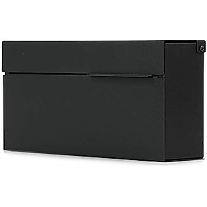 Vsons Modern Design Mailbox, Aluminum Black Powder Coated, Wall-Mount Mailbox Vsons Design Louis B