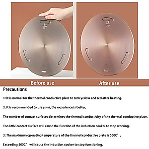 JIENAQIN 9.45inch Induction Cooktop Mat, Induction Converter Heat Diffuser Simmer Ring Plate,Stainless Steel Heat Diffuser Induction Plate with Stainless Handle Adapter Converter (24cm)