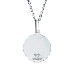 Saint Michael Patron of Military Police Security Worker Medal Medallion .925 Sterling Silver Pendant Necklace for Men Women Custom Engraved