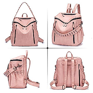 Roulens Women Backpack Purse Fashion Leather Large Ladies Shoulder Bags Travel Backpack Purse for Women