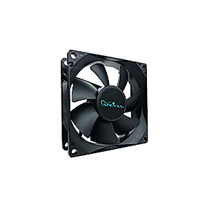 Apevia AF58S-BK 80mm 4pin Molex + 3pin Motherboard Silent Black Case Fan - Connect to Power Supply or Motherboard (5-pk)