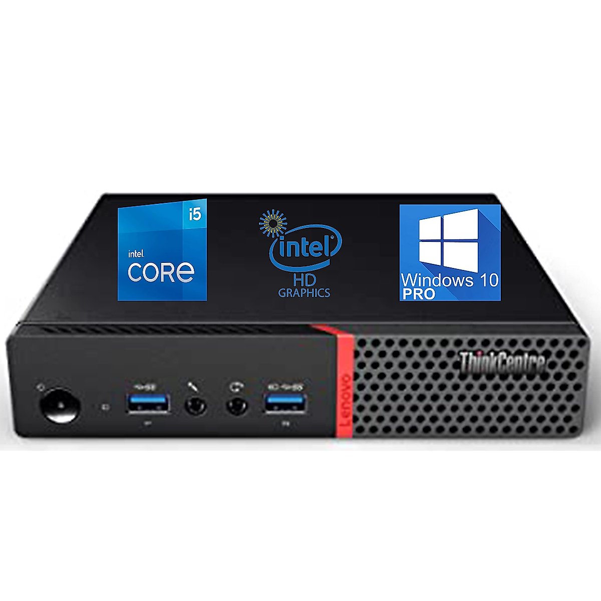 Lenovo ThinkCentre M700 Tiny Desktop Computer, Intel Core i5-6500T Upto 3.1GHz, 32GB RAM, 256GB SSD, 4K 3-Monitor Support DisplayPort, VGA, HDMI, AC Wi-Fi, Bluetooth - Windows 10 Pro (Renewed)