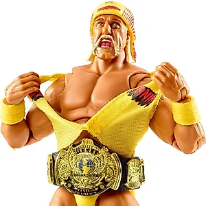 Mattel WWE Hulk Hogan Ultimate Edition Fan TakeOver Action Figure with Articulation, Life-like Detail & Accessories, 6-inch