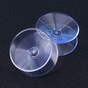 NUOBESTY Mirror Sucker Pads Transparent Double-Sided Cups PVC Plastic Clear Suction Rubber Pads for Glass Silicone Suckers Without Hooks 12 Pcs 10 x 30mm (Transparent)